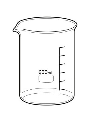 Glass beaker 600 ml