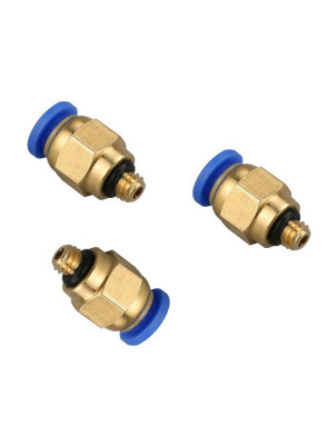 Straight air connector, quick connect, 6mm pipe, 5mm male thread (PC6-M5)
