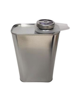 Rectangular metal can with thumb press cap (1 litre)