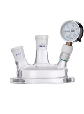 Reaction cover with pressure gauge (2 ports, 150 mm, 24 mm)