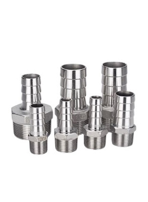 Straight joint, stainless steel 304, ferrule 20mm, 4 points