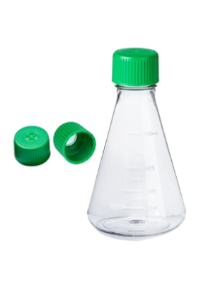 Sterile Triangular Shake Culture Flask (500ml, breathable cap, flat bottom)
