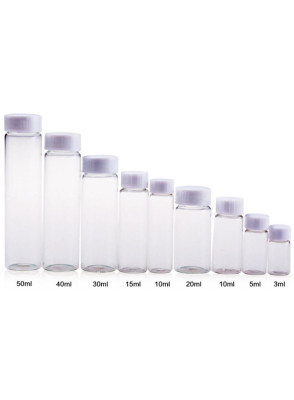15ml glass bottle with screw cap (22x70mm) clear color