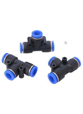 3-way air connector, T-shaped (T) 16mm (PE16)