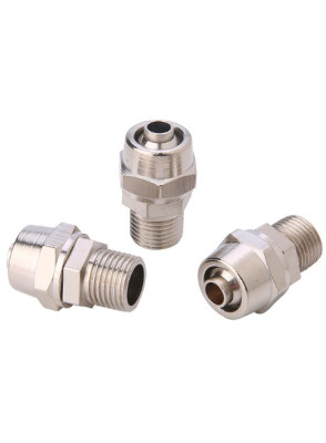 Straight air connector, quick connect, 8mm pipe, male thread 1/2 (PC8-04)