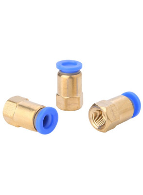 Straight air connector, 12mm pipe, internal thread 3/8 (PCF12-03)