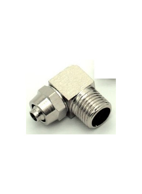 Bend air connector, quick connect, 4mm pipe, male thread 1/4 (PL4-02)