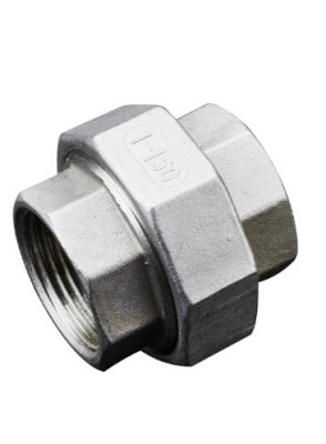 Straight joint, stainless steel 304, female thread DN50 (2)