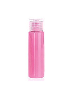 Flip cap bottle, cream, gel, liquid, dark pink, 30ml