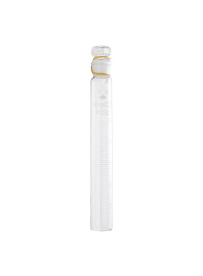 Clear glass tube (colorimeter calibration) with glass stopper