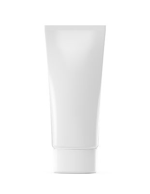 Cream tube, gel tube, white, white cap, 100ml