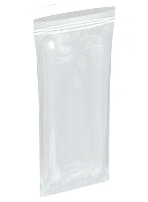Clear plastic bag with zipper 8x12 cm