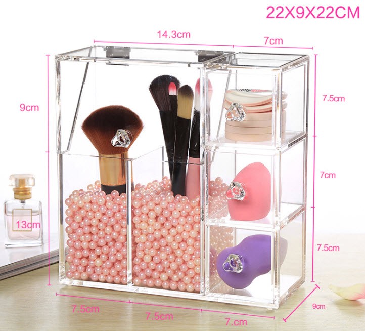 Acrylic makeup box 22x9x22cm