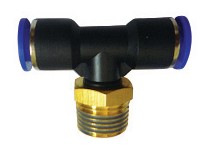 3-way air connector (T), 6mm pipe, 5mm external thread (PB6-M5)