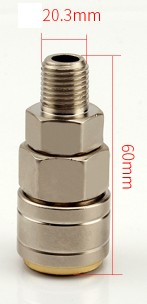 Air coupling, quick connect, socket-male thread, SM-40