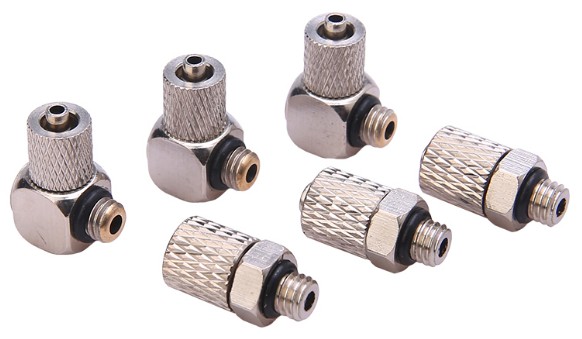 Straight air connector, quick connect, 6mm pipe, 5mm male thread (PC6-M5)