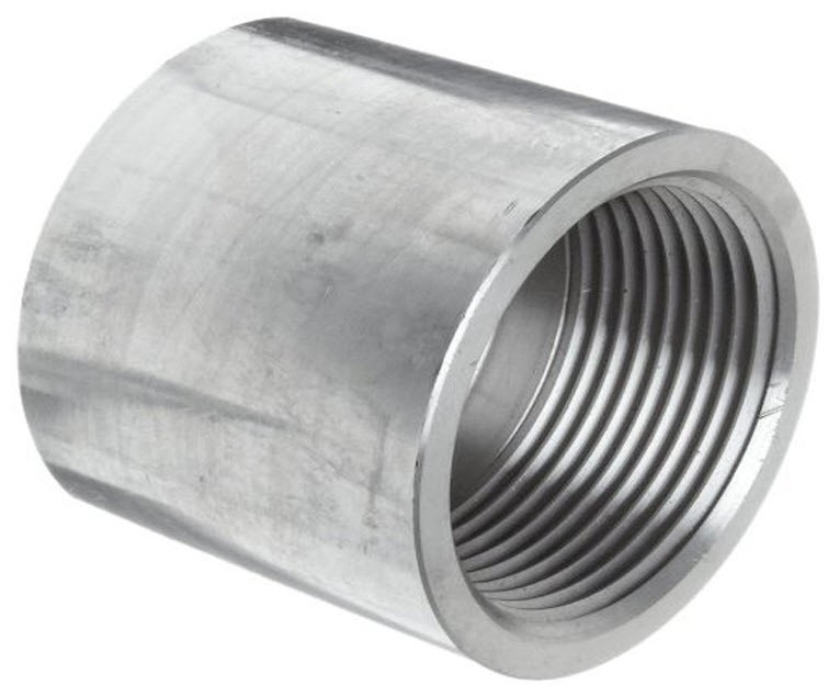 Straight joint, stainless steel 304, female thread DN50 (2)