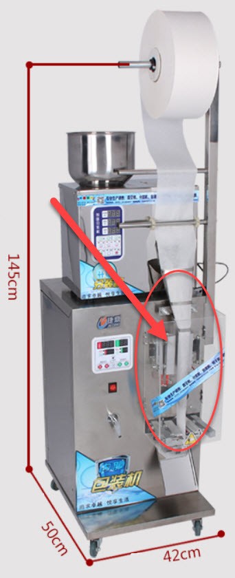 (Spare parts) Sachet packing machine, filling cone, made to order size