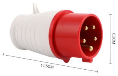 Electrical connector 5 wires 32A 380V