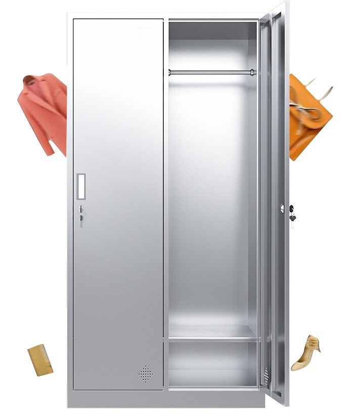 Stainless steel wardrobe 304 2 Channel 1800x900x420 mm.